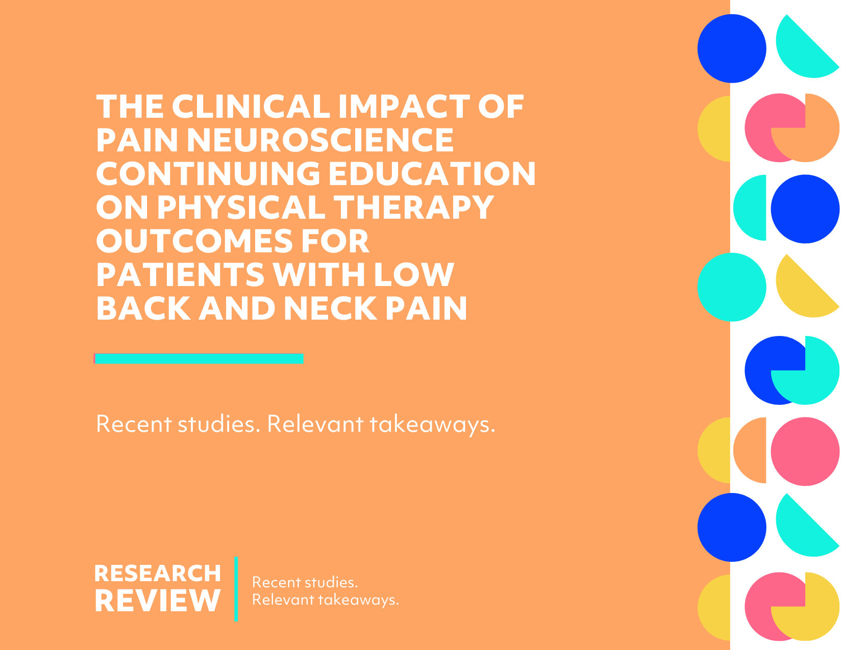 Research: The clinical impact of pain neuroscience continuing education ...